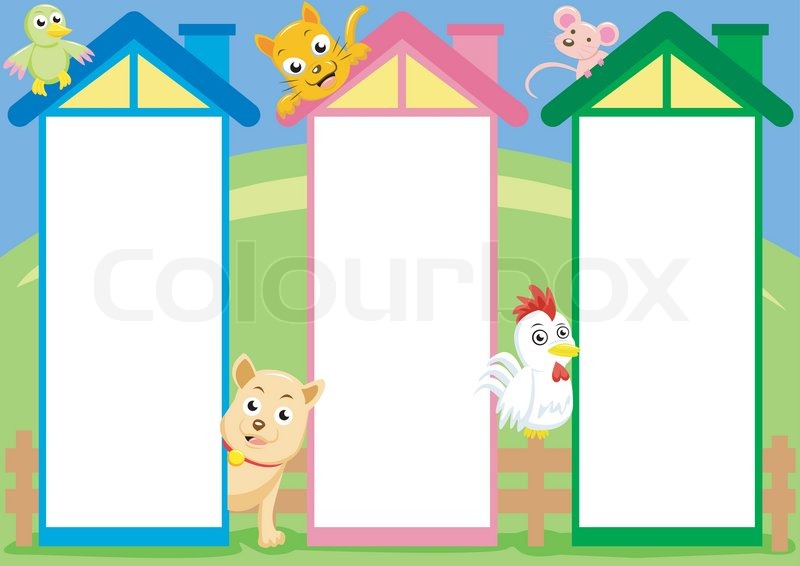 Three house column | Stock Vector | Colourbox