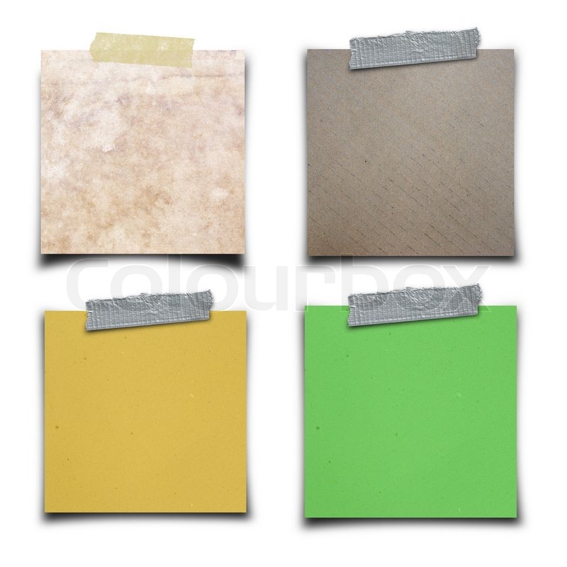 4 paper short note vintage paper grunge ... | Stock image | Colourbox