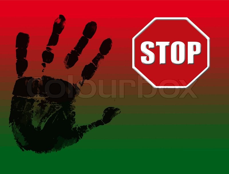 Hand-und Stop-Schild | Stock-Vektor | Colourbox