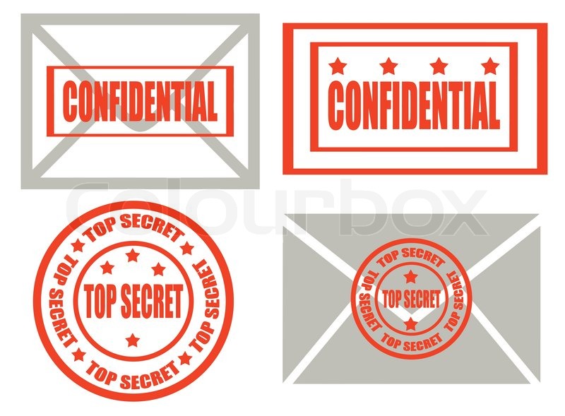 Set of top secret stamps,vector ... | Stock vector | Colourbox