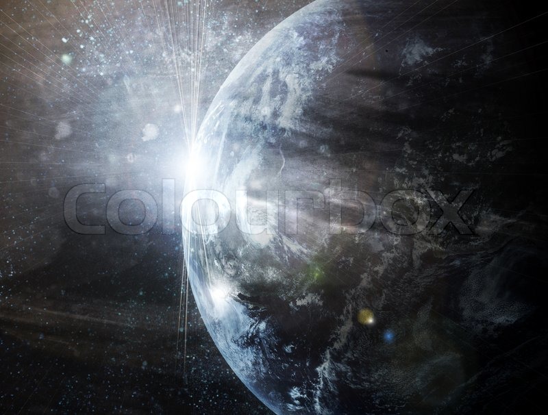 Realistic planet earth in space | Stock image | Colourbox
