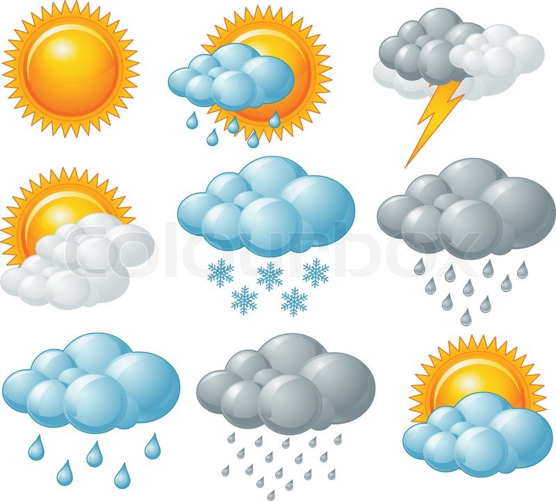 Wetter-Icons | Stock-Vektor | Colourbox