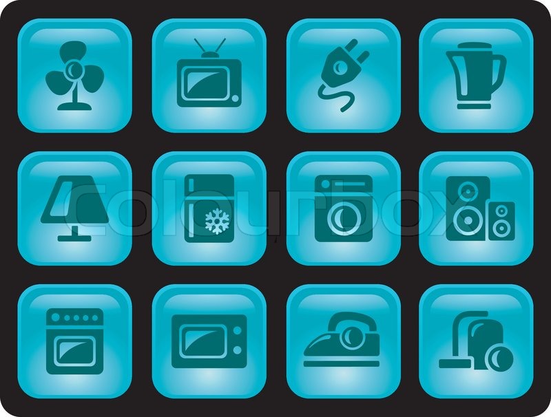 Home electronics button set | Stock vector | Colourbox