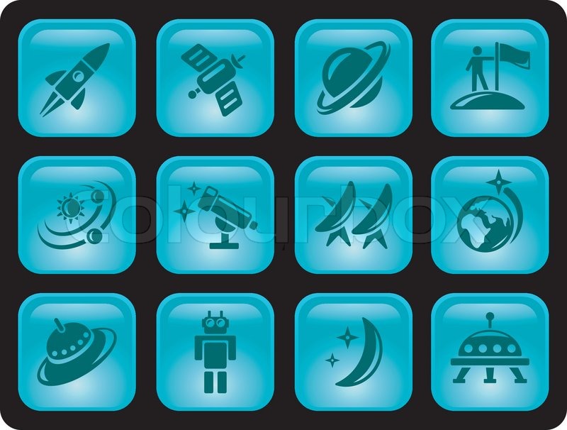 Space button set | Stock vector | Colourbox