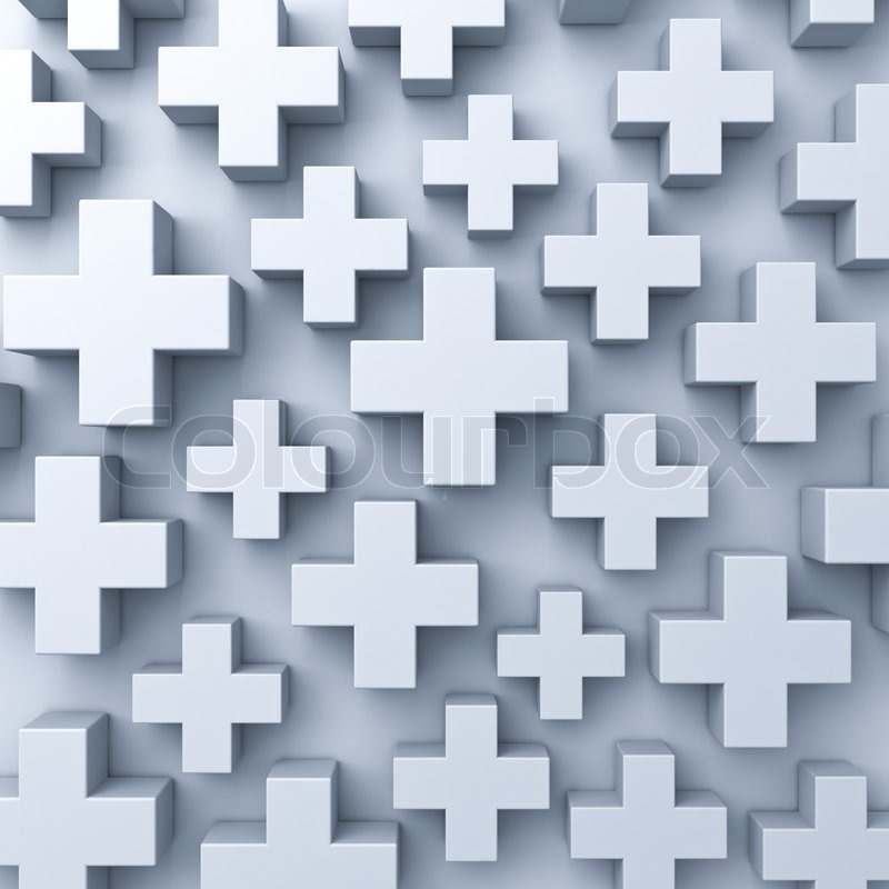 Abstract 3d plus signs as background | Stock image | Colourbox