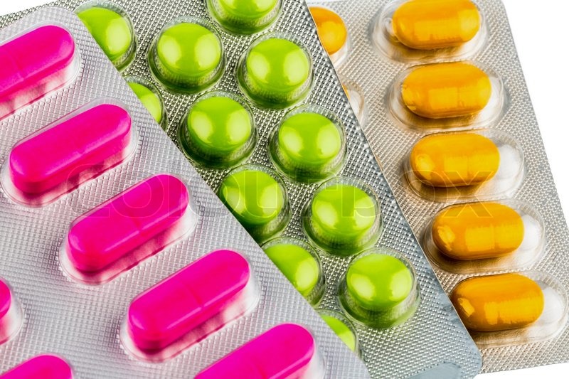 Bunte Tabletten in Blisterverpackung | Stock Bild | Colourbox