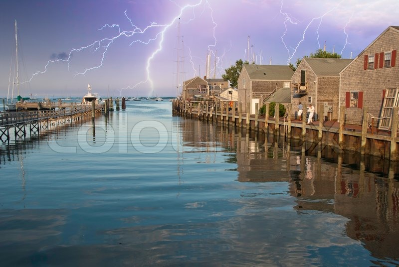 Storm approaching Nantucket Port in ... | Stock image | Colourbox