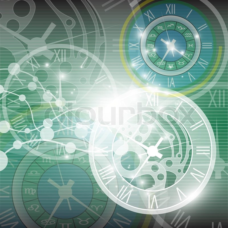Abstract clock background | Stock image | Colourbox