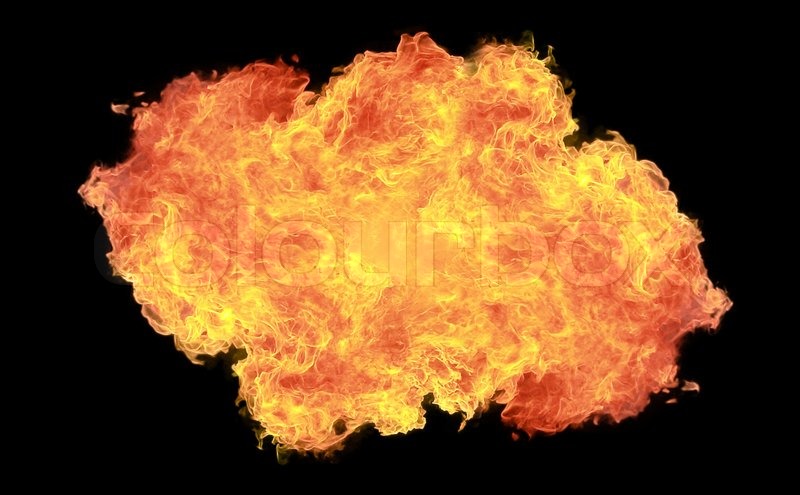 Background of red fire explosion | Stock image | Colourbox