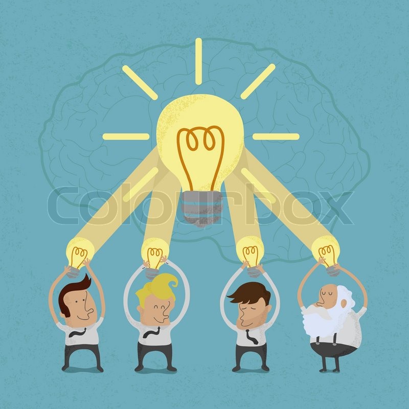 Business man brainstorming , eps10 ... | Stock vector | Colourbox