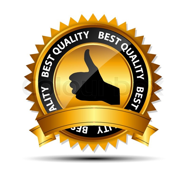 Vector gold Zeichen , Etikettenvorlage | Stock-Vektor | Colourbox