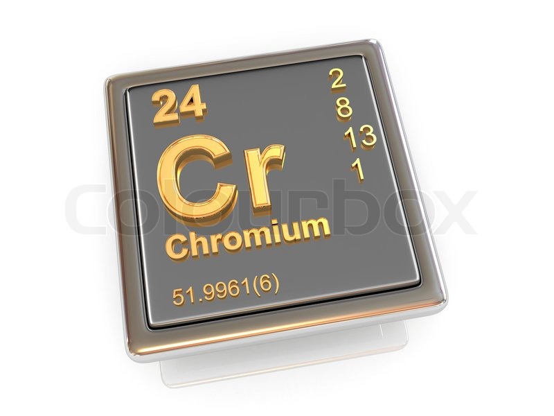 Chromium Chemisches Element | Stock Bild | Colourbox