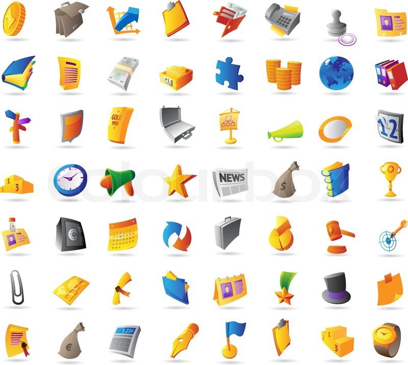 Icons für Geschäfts- | Stock-Vektor | Colourbox