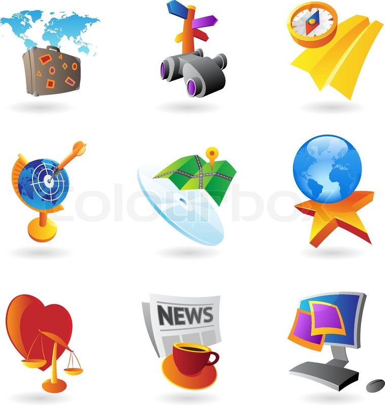 Icons für die Freizeit | Stock-Vektor | Colourbox