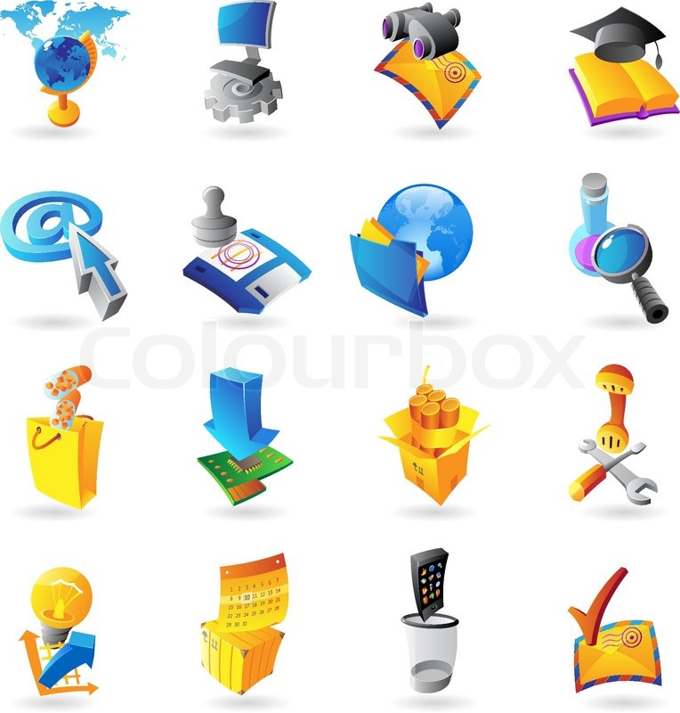 Ikoner for teknologi | Stock vektor | Colourbox