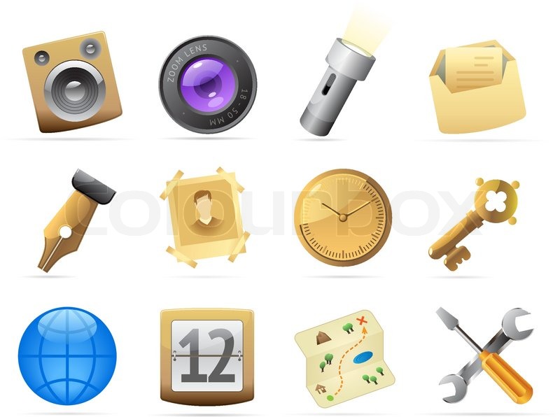 Icons for interface | Stock vector | Colourbox