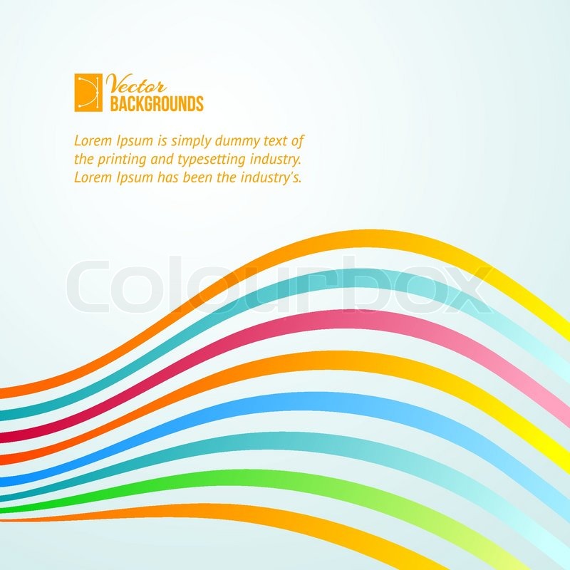 Abstract colorful lines. Vector ... | Stock vector | Colourbox