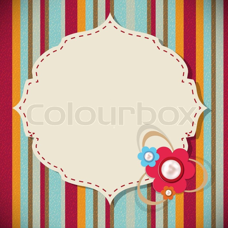 Frame in retro vintage background. ... | Stock image | Colourbox
