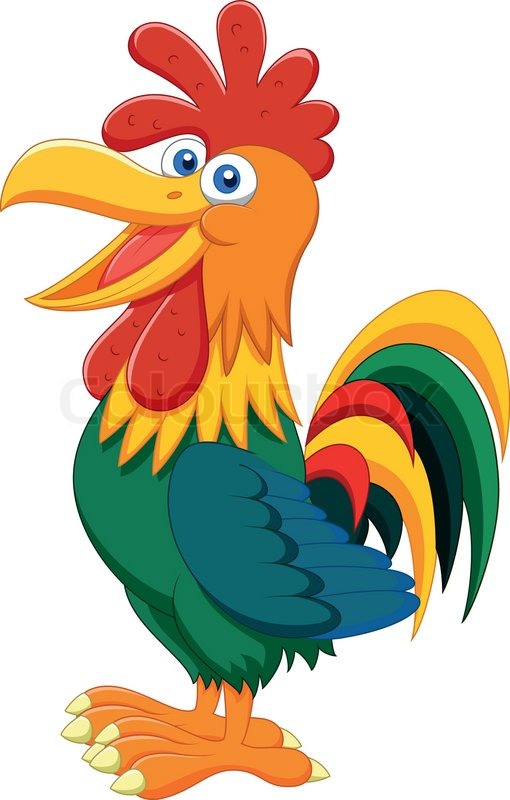 Cartoon Rooster Drawing