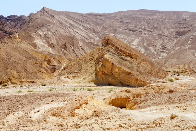 Scenic layered rocks in the desert, ... | Stock image | Colourbox