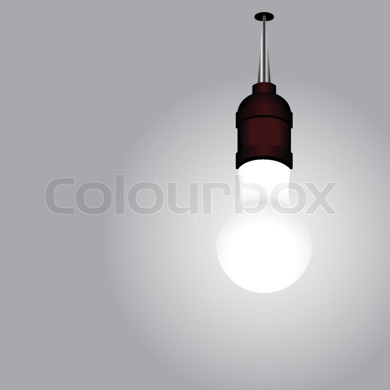 Included light bulb on the ceiling. ... | Stock vector | Colourbox
