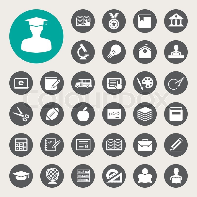 Bildung Icons Illustration | Stock-Vektor | Colourbox