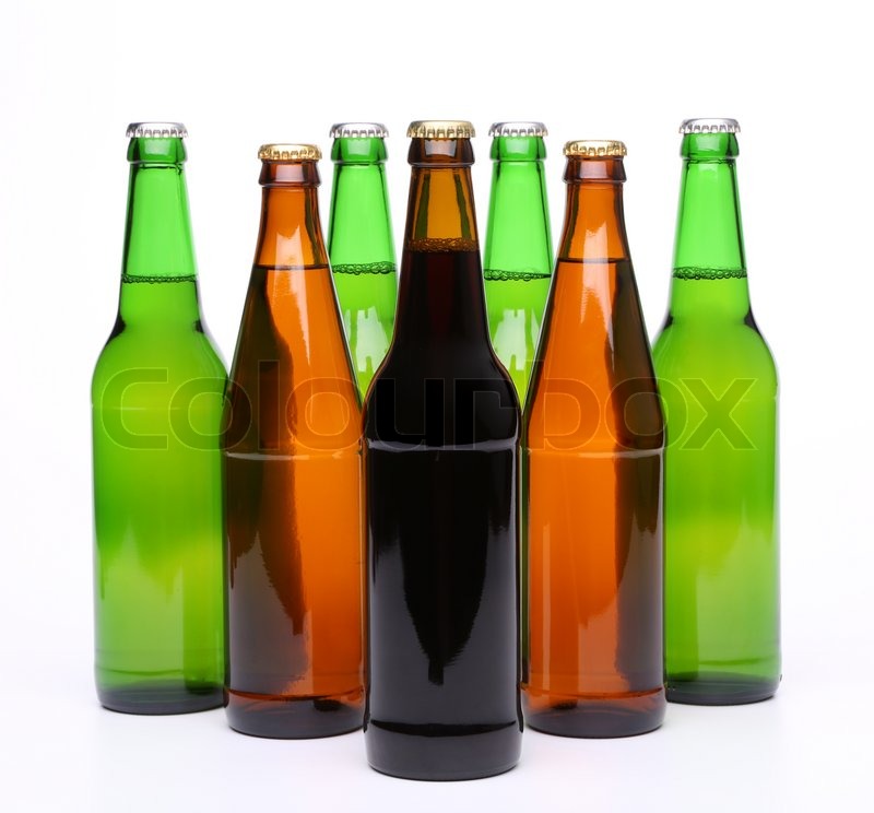 Set of beer bottles | Stock image | Colourbox
