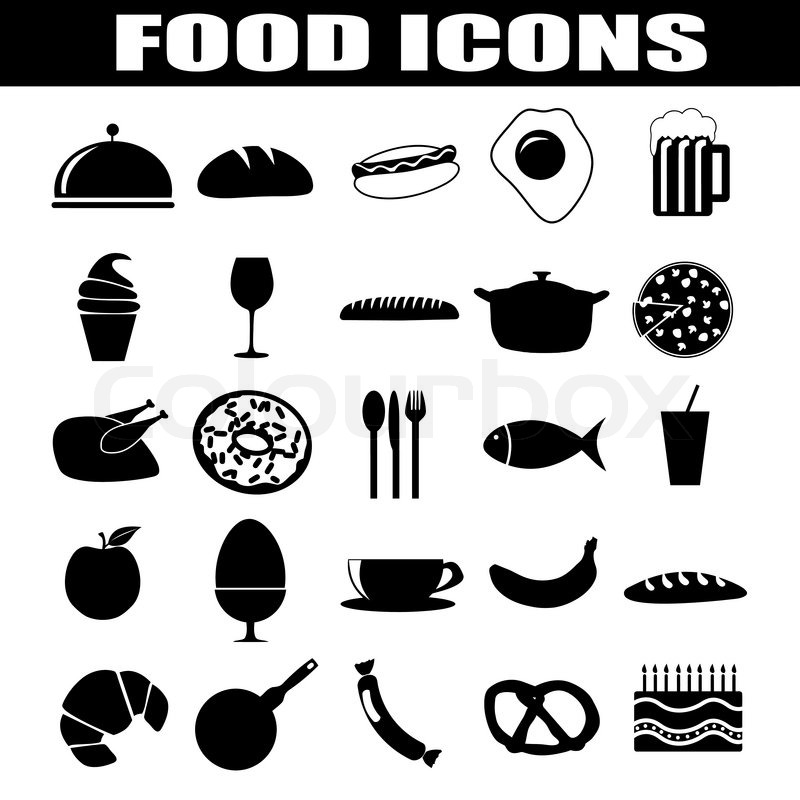 Essen Icons | Stock-Vektor | Colourbox