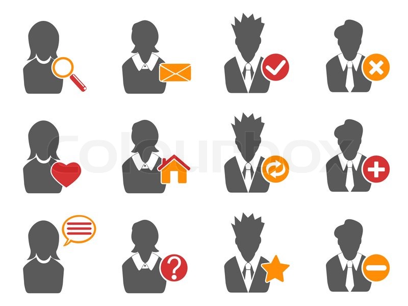 Benutzer -Icons | Stock-Vektor | Colourbox