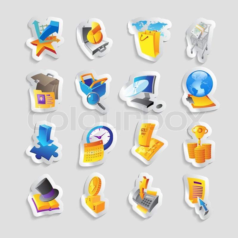 Icons für Wirtschaft und Finanzen | Stock-Vektor | Colourbox