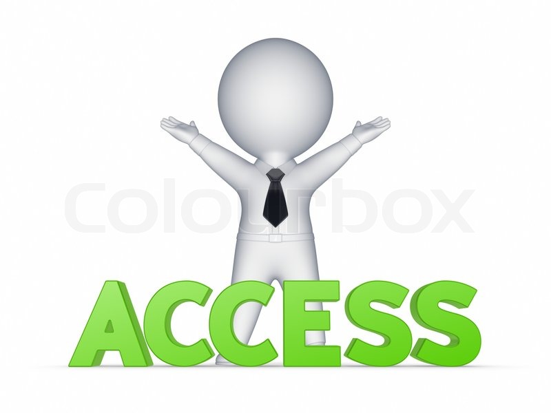 Access concept.Isolated on white.3d ... | Stock image | Colourbox