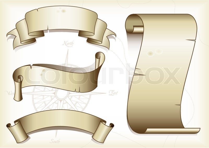 Set of four vintage banners/scrolls | Stock vector | Colourbox