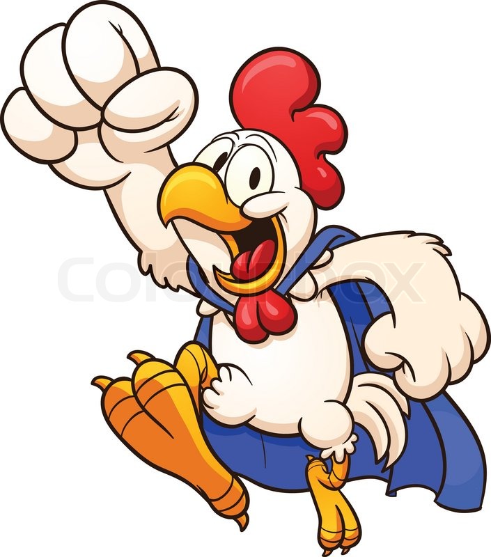 Flying super chicken. Vector clip art ... | Stock vector | Colourbox