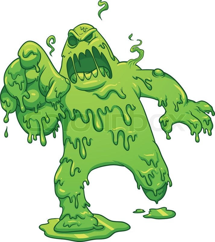 Cartoon toxic monster. Vector clip art ... | Stock vector | Colourbox