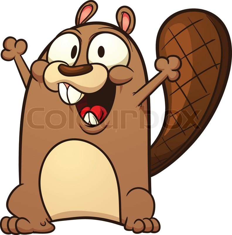 Cute cartoon beaver. Vector ... | Stock vector | Colourbox