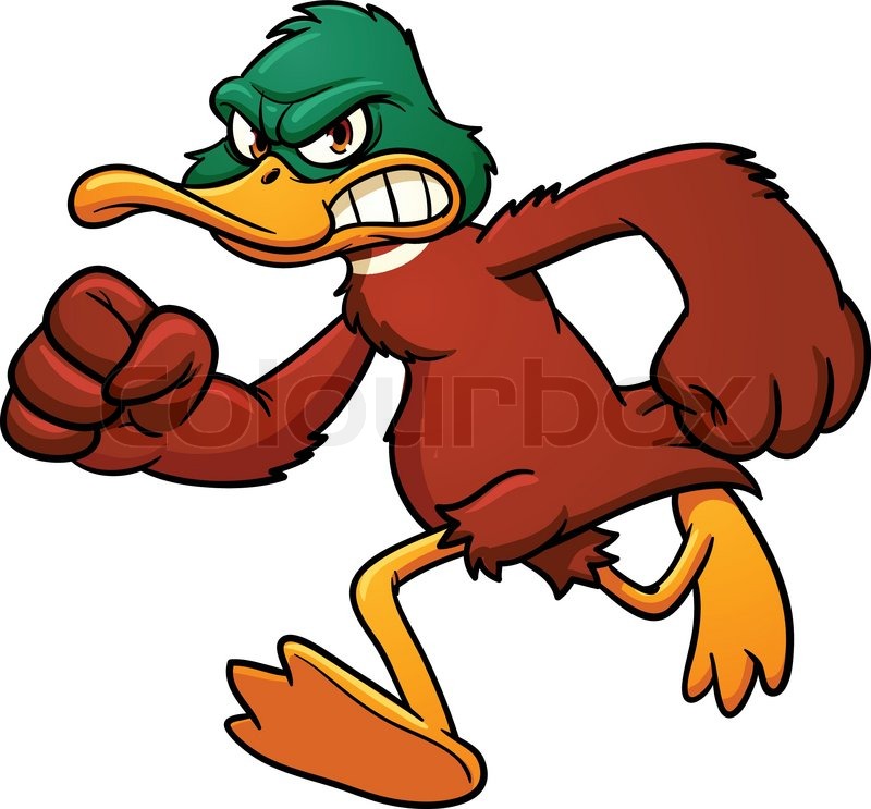 Mean Cartoon Duck