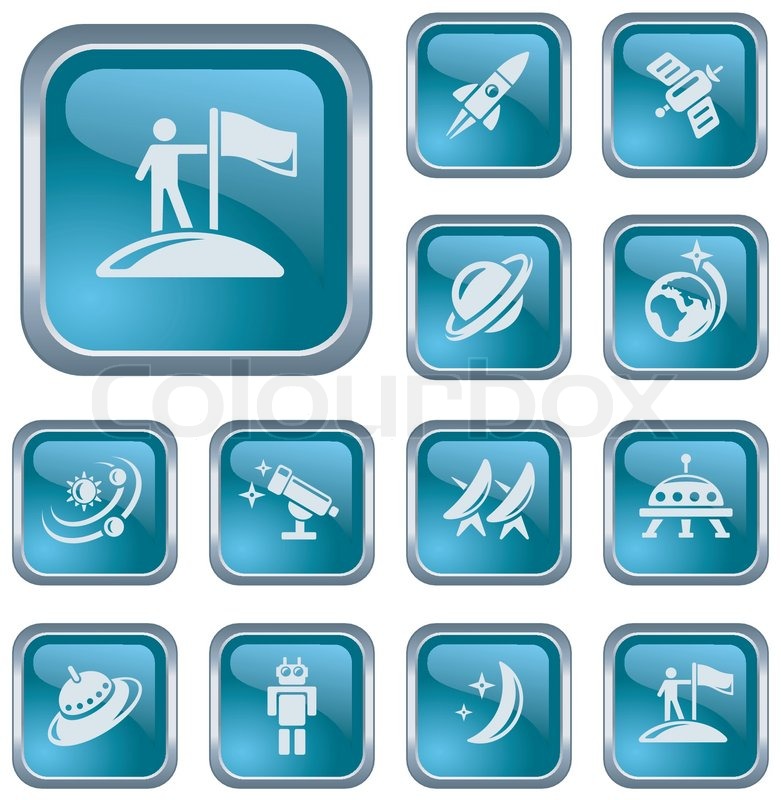 Space button set | Stock vector | Colourbox