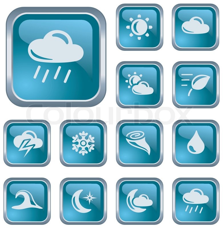 Weather buttons | Stock vector | Colourbox