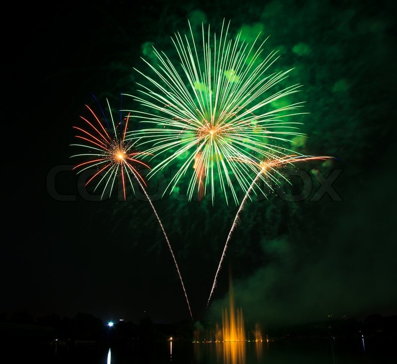Colorful fireworks beautiful | Stock Photo | Colourbox