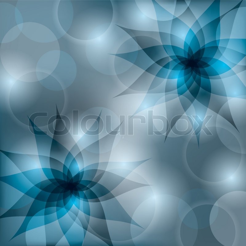 Abstract floral background blue-gray ... | Stock vector | Colourbox
