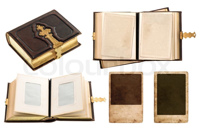 Vintage album with retro photo cards. ... | Stock image | Colourbox