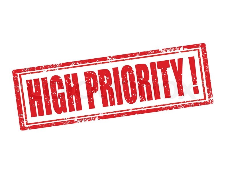 Høj prioritet - stempel | Stock vektor | Colourbox