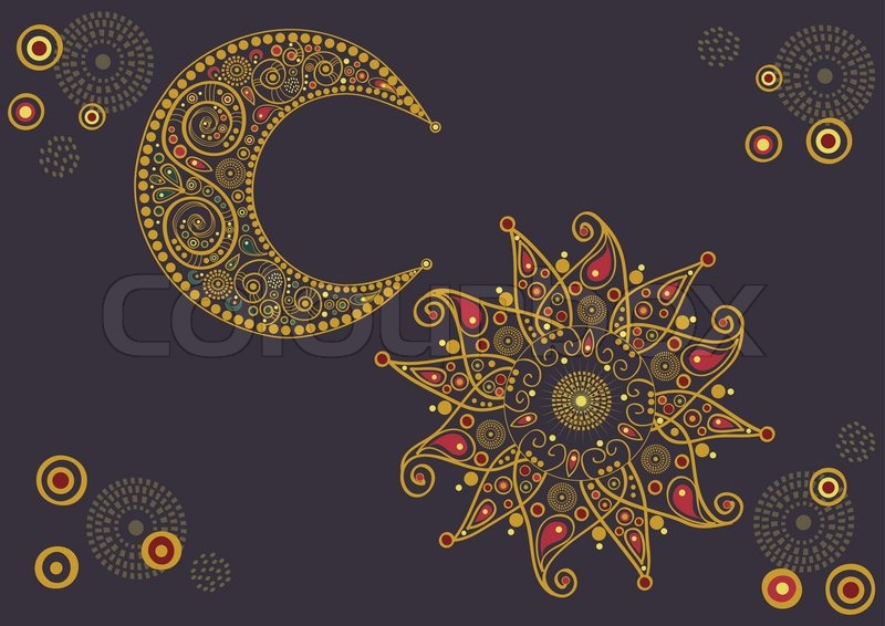 Sun and moon | Stock vector | Colourbox