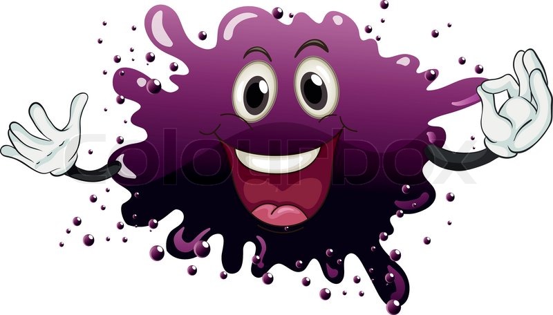 Illustration of an ink blot on a white ... | Stock vector | Colourbox