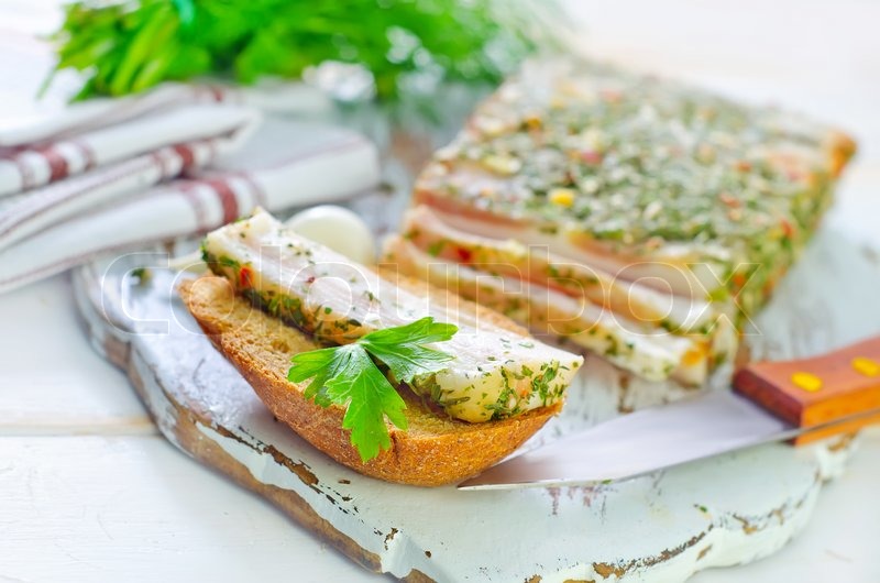 Svinefedt med krydderi | Stock foto | Colourbox