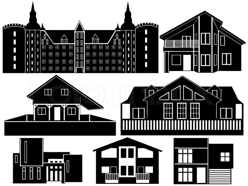 Houses Silhouette Vector