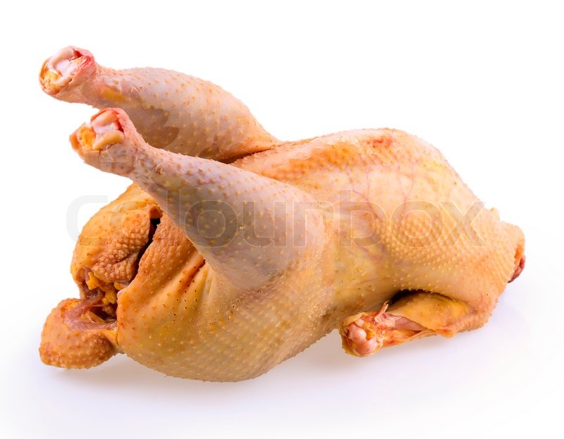 Chicken carcass isolated on white ... | Stock image | Colourbox