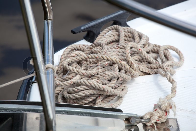 Rope on boat | Stock image | Colourbox