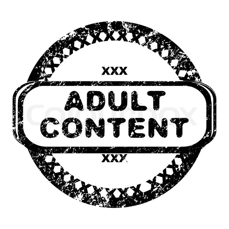 Adult content scratched stamp isolated ... | Stock vector | Colourbox