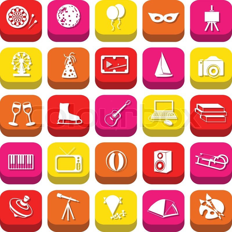Entertainment icons | Stock vector | Colourbox